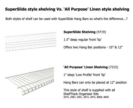 4719 - SuperSlide 12" / 30.5cm Deep Shelving - Available in 3', 4', 6 ...